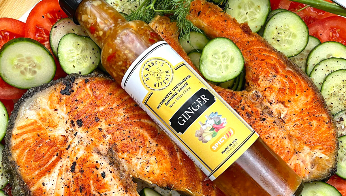 Pan Seared Salmon with Ginger Nước Chấm – Dr. Dane's Kitchen